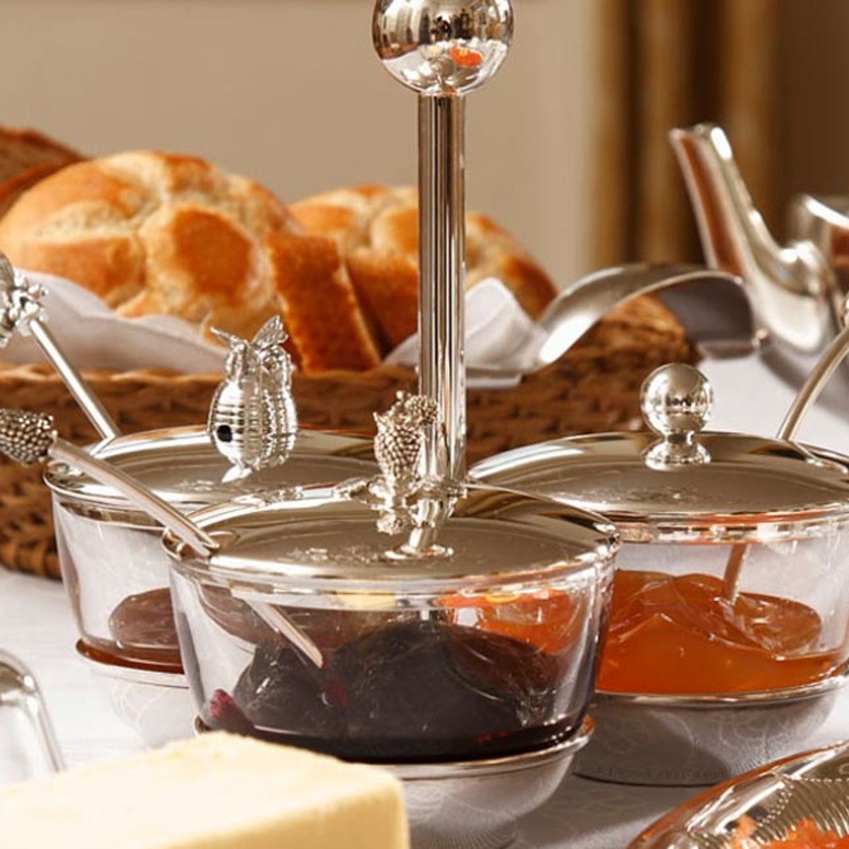 Sterling Silver Breakfast Set With Central Handle | Inkerman London