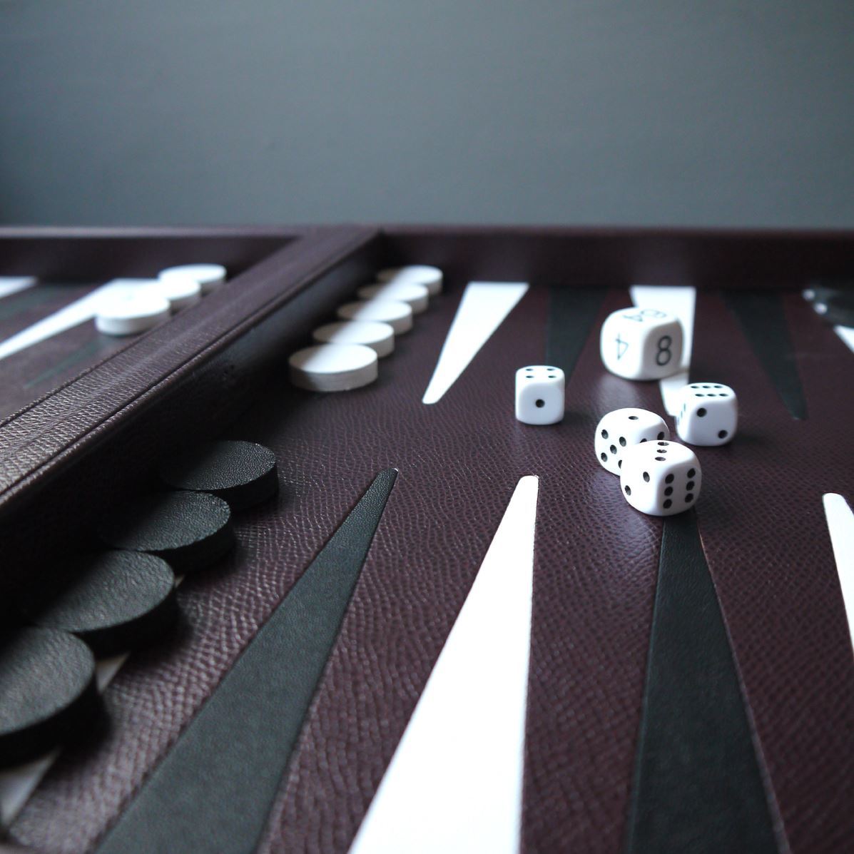 Medium Sized Luxury Leather Backgammon Board | Inkerman London