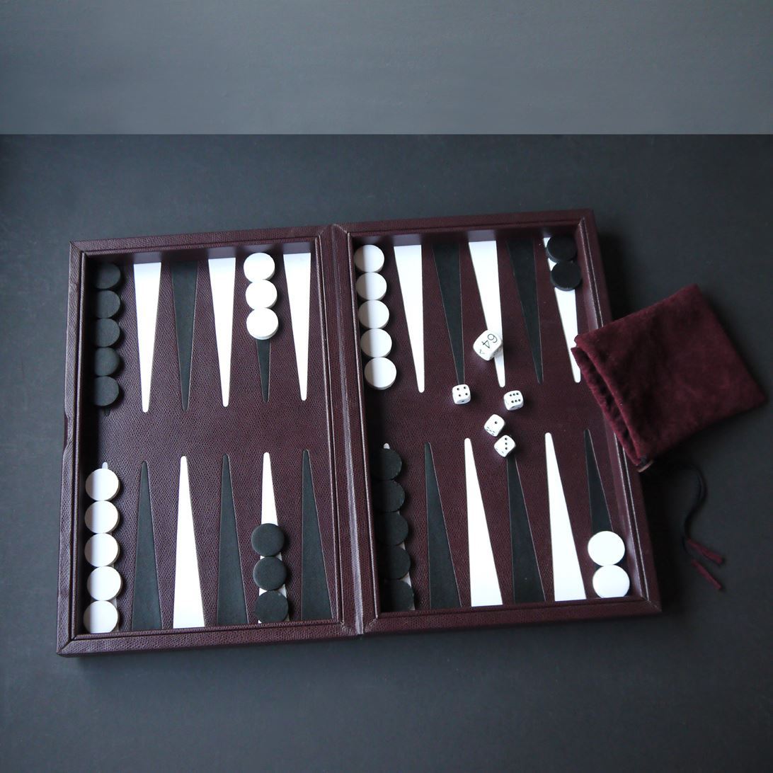 Medium Sized Luxury Leather Backgammon Board | Inkerman London