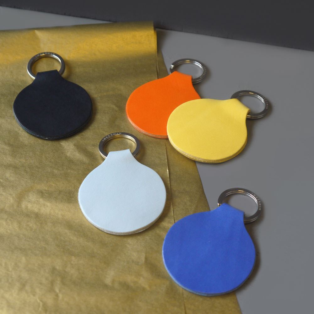 Piccadilly Round Leather Keyring | Inkerman London