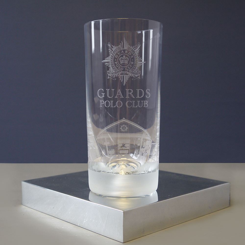Luxury Guards Polo Scene Etched Glasses | Inkerman London
